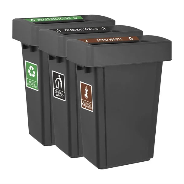 Jantex Mixed Recycling Lid Label for Slim Bins | Simply Hospitality
