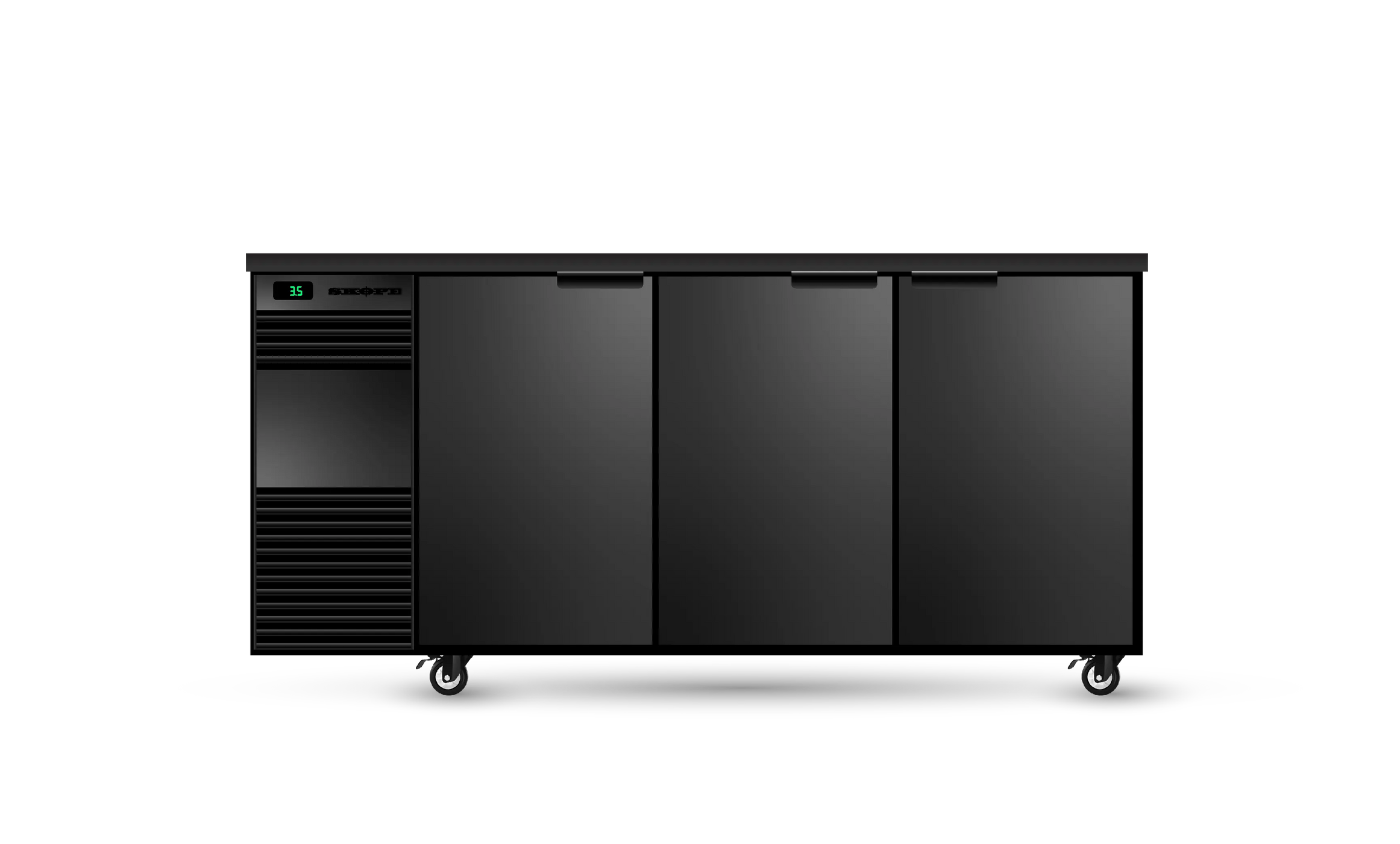SKOPE Underbench BackBar 3 Solid Swing Door Fridge | Simply Hospitality
